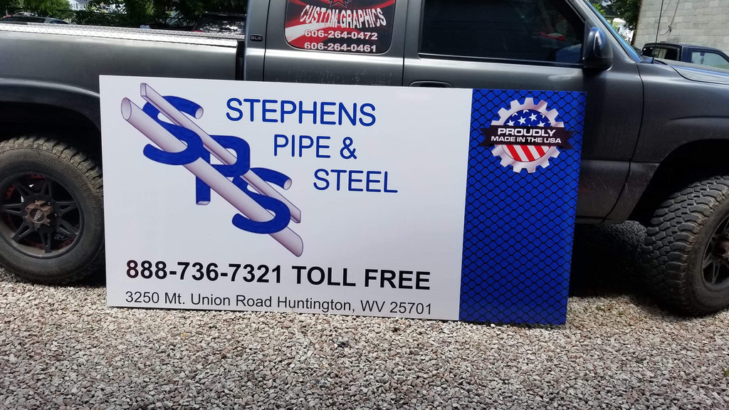 4x8 Custom Aluminum sign – Marcum Custom Graphics